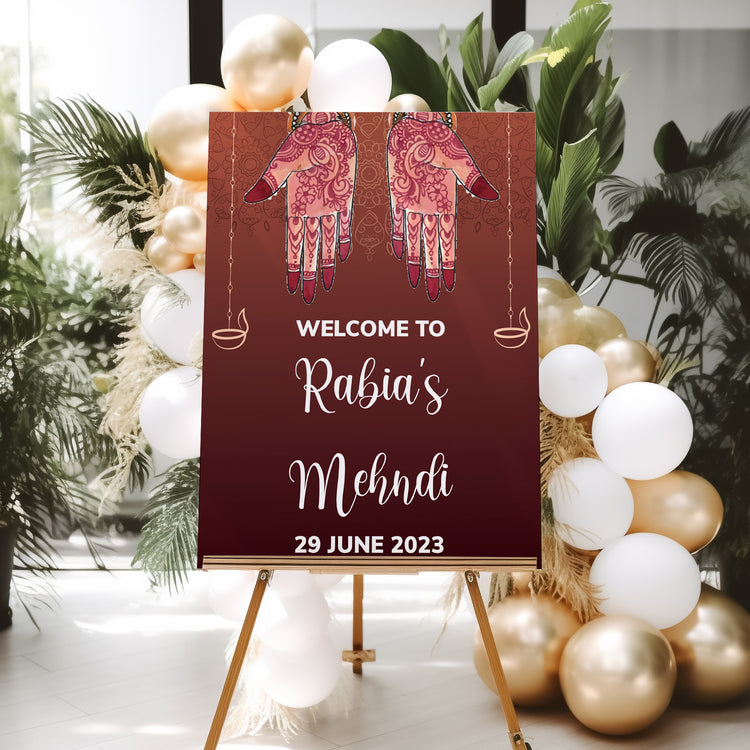 Red Mehndi Hand Welcome Sign – Seraphic Secrets